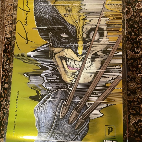 Primitive | Wall Decor | Primitive X Marvel Wolverine Gold Foilposter ...
